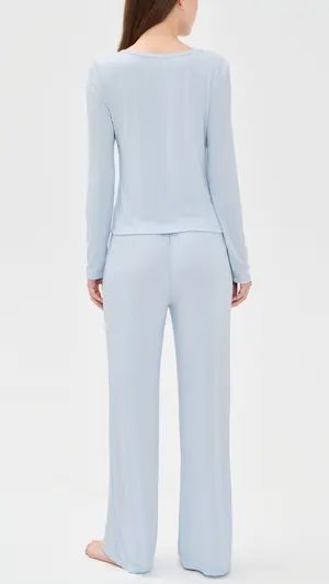 Honeydew Intimates Blissful Long Henley Pajama Set