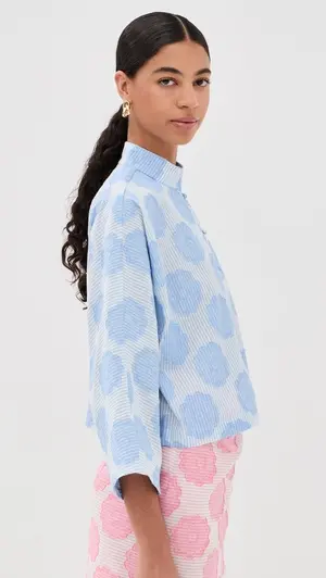 La Vie Style House Mod Flower Everyday Shirt