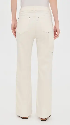 Warp + Weft Utility Straight Jeans - Ecru