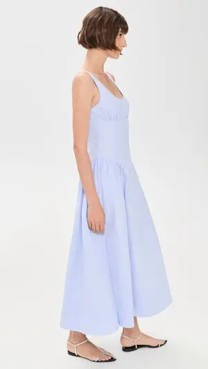 Proenza Schouler White Label Kendall Dress In Tech Cotton - Sky