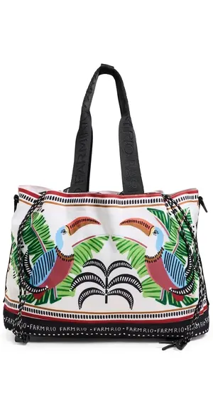 Farm Rio Toucan With Foliage Destiny Bag