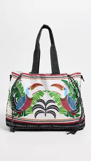 Farm Rio Toucan With Foliage Destiny Bag