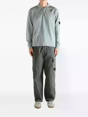 C.P. COMPANY Malfilè Fleece Sweater With Lens Detail - Grey