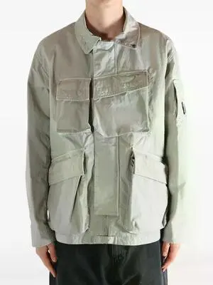 C.P. COMPANY Twill Zip Lens Jacket - Neutrals