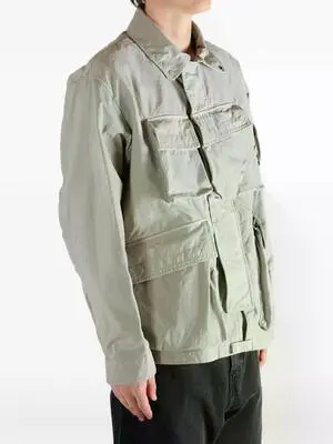 C.P. COMPANY Twill Zip Lens Jacket - Neutrals