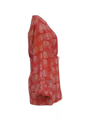 Staud Karlee Swirl-print Mini Dress