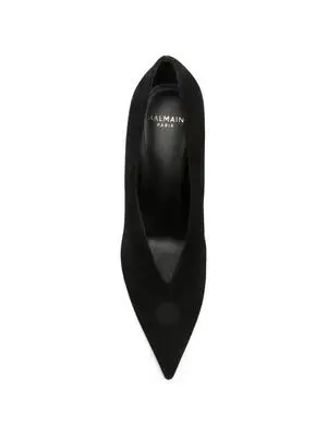 Balmain Suede Wedge-heel Pumps
