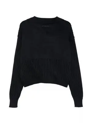 Iceberg Polo-collar Open Knit Sweater