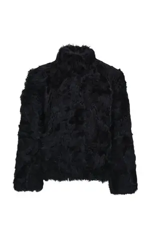 Source Unknown Shearling Wool Jacket - Black
