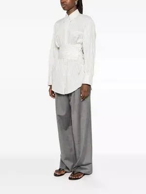 RÓHE Belted Pinstriped Shirt