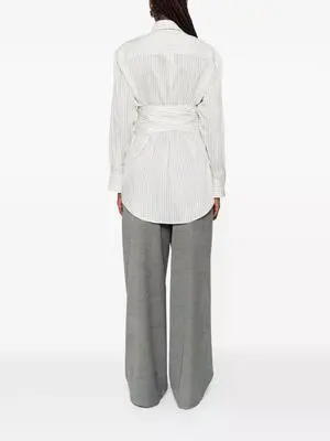 RÓHE Belted Pinstriped Shirt