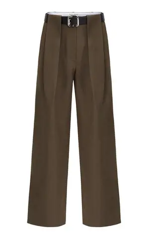 Source Unknown Matteo Belted Wide-leg Trousers - Brown