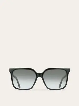 FERRAGAMO Oversized Rectangular Sunglasses - Black