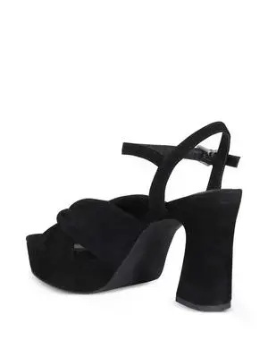 Ash Knotted Platform Sandals - Black
