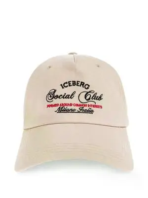 Iceberg Logo-Embroidered Baseball Cap Neutrals