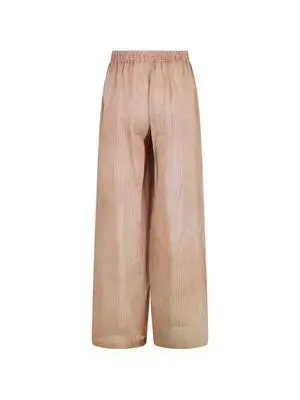 ROBERTO COLLINA Vertical-stripe Palazzo Pants - Neutrals