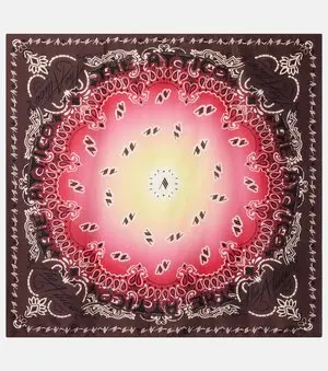 Attico Printed Silk Scarf - Multicoloured