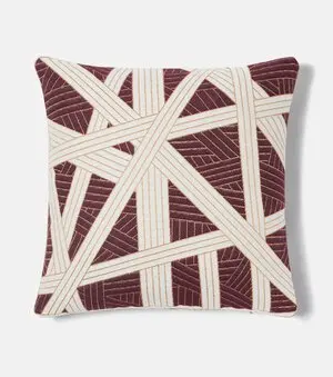 Missoni Nastri Cotton-blend Cushion - Brown