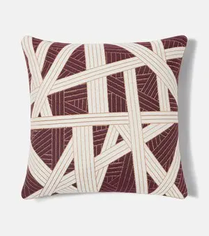 Missoni Nastri Cotton-blend Cushion - Brown