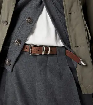Brunello Cucinelli Debossed Leather Belt