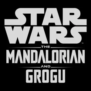 STAR WARS: THE MANDALORIAN AND GROGU Official Bold Logo Short Sleeve Graphic T-shirt