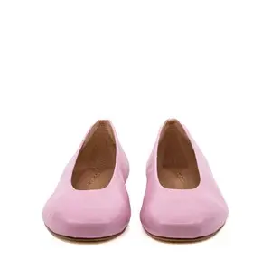 ANDREA GOMEZ Dalia Leather Ballerina Flat - Pink