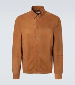 Brunello Cucinelli Suede Classic Collar Jacket