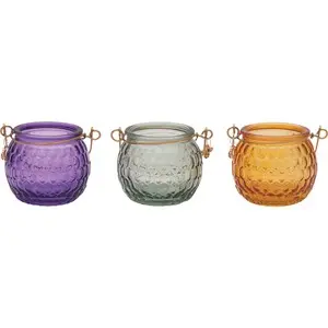 C&F HOME Spring Assortment Of 3 Candle Holders - Orange