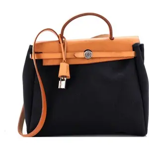 Hermès Herbag Toile And Leather Pm