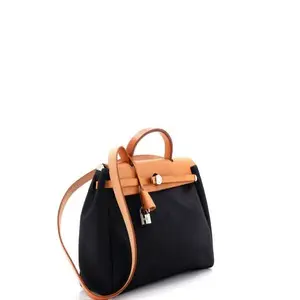 Hermès Herbag Toile And Leather Pm