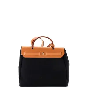 Hermès Herbag Toile And Leather Pm
