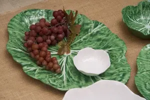 C&F HOME Cabbage Leaf Large Serving Platter 15.75