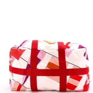 Hermès Drapeaux Au Vent Bag Printed Canvas Large - Red