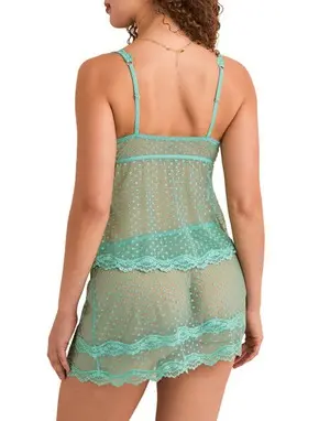 ADORE ME Kit Camisole & Half Slip Set Lingerie - Medium Green
