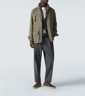 Brunello Cucinelli Cotton And Linen Field Jacket