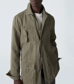 Brunello Cucinelli Cotton And Linen Field Jacket