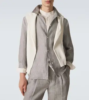 Brunello Cucinelli Hemp And Linen Overshirt