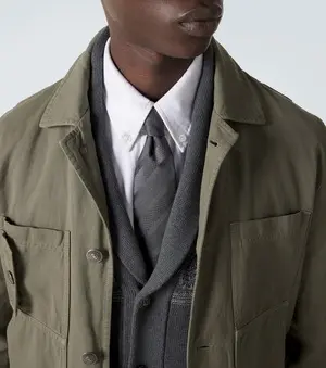 Brunello Cucinelli Striped Silk Tie - Grey