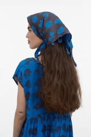 Ace & Jig Oversized Tassel Bandana Azure