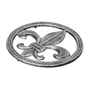 GALLERIE II Fleur De Lis Metal Serving Kitchen Trivet 7.48