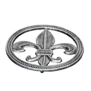 GALLERIE II Fleur De Lis Metal Serving Kitchen Trivet 7.48