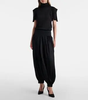 Alaïa Semi-sheer Turtleneck Top