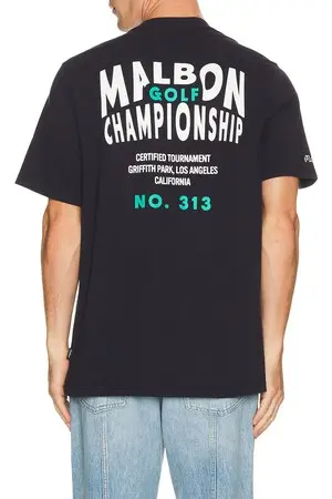 MALBON Bermuda Championship Tee In Navy - Midnight