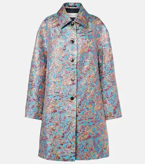 Dries Van Noten Brocade Coat - Blue