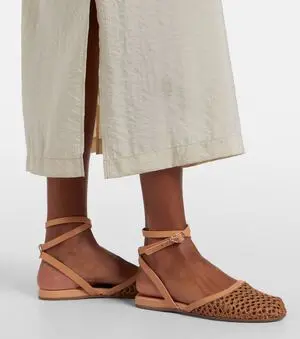 ANCIENT GREEK SANDALS Filothea Raffia Slingback Flats