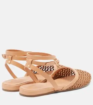 ANCIENT GREEK SANDALS Filothea Raffia Slingback Flats
