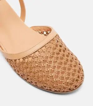 ANCIENT GREEK SANDALS Filothea Raffia Slingback Flats