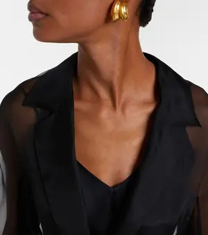 Max Mara Elegante Vodka Embroidered Silk Robe