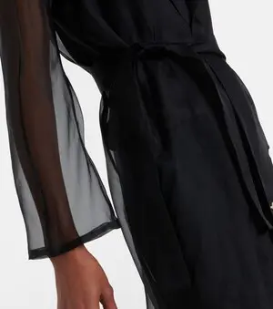 Max Mara Elegante Vodka Embroidered Silk Robe