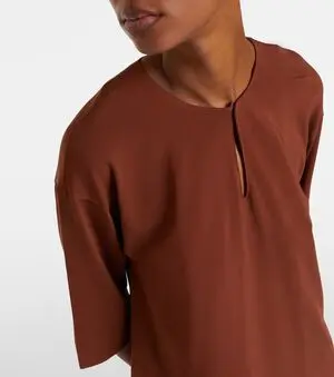 Max Mara Giglio Keyhole Oversized Top - Brown
